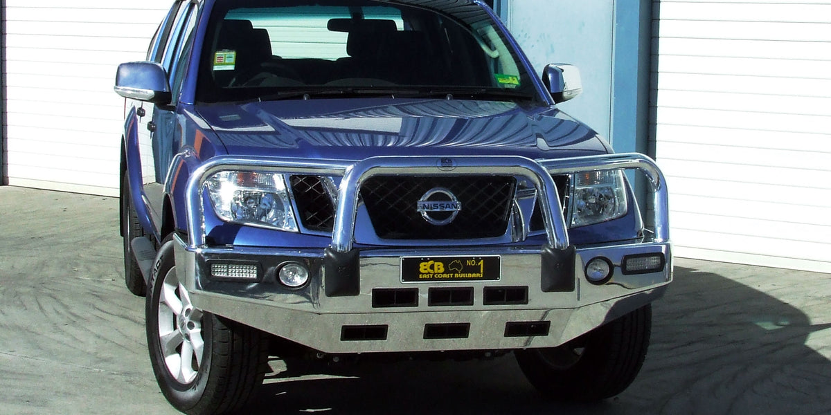 NISSAN NAVARA D40 Big Tube Bar® with Bumper Lights — Coldys